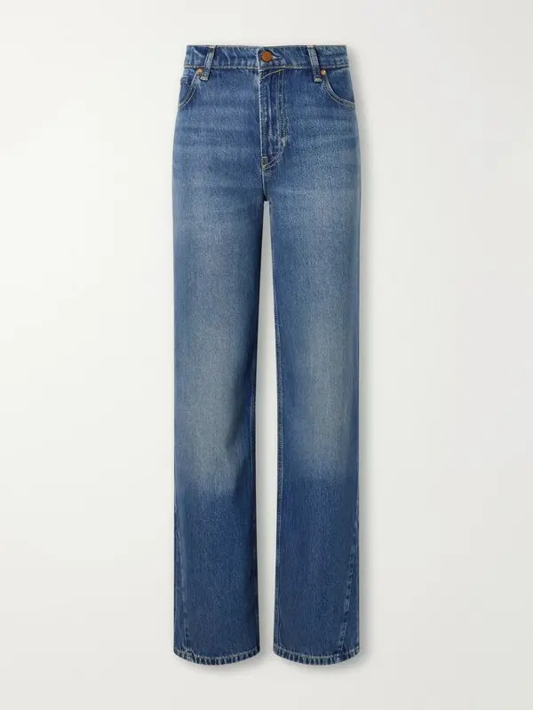 Guest In Residence Traveler Mid-rise Wide-leg Jeans - Blue
