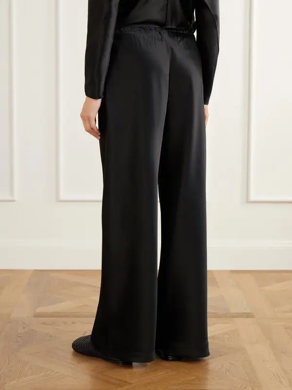 ALMADA Bias Satin Wide-leg Pants