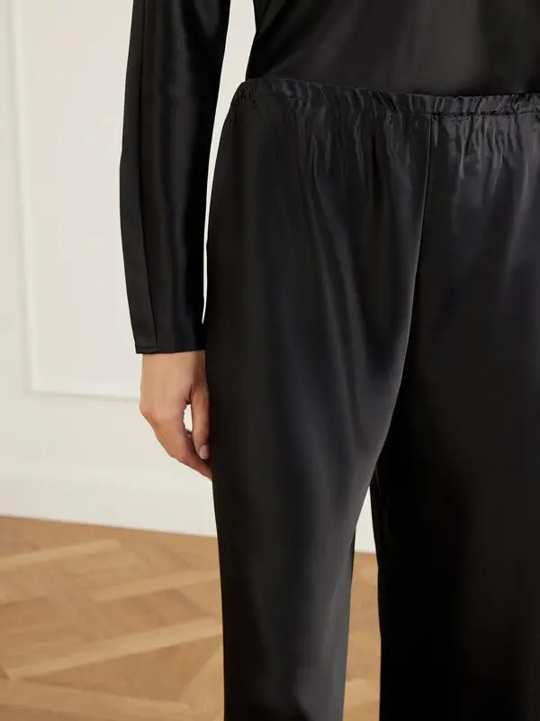 ALMADA Bias Satin Wide-leg Pants