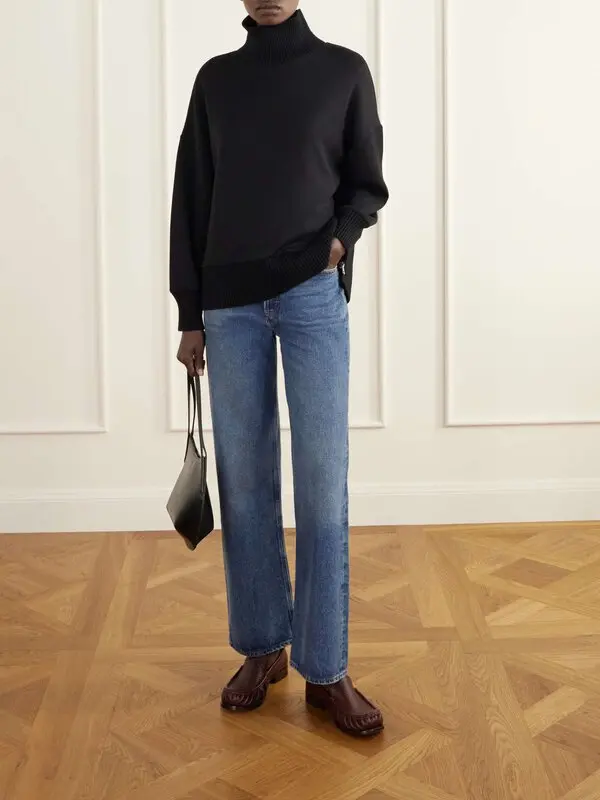 Varley Barker Oversized Cotton Turtleneck Sweater