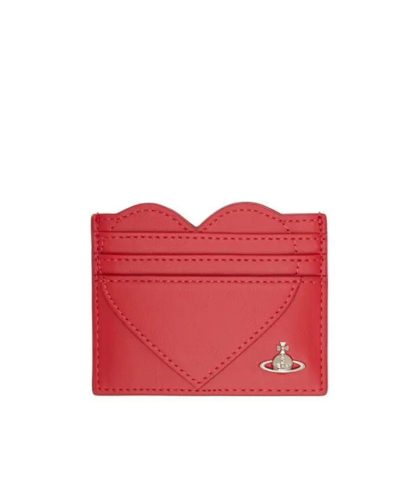 VIVIENNE WESTWOOD Heart-shaped Card Holder - Red