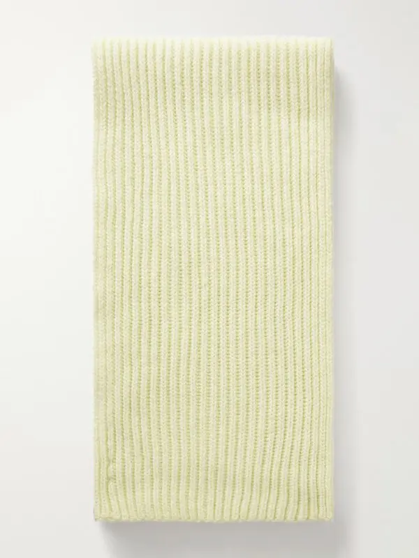 Johnstons Of Elgin Lovat Ribbed Cashmere Scarf