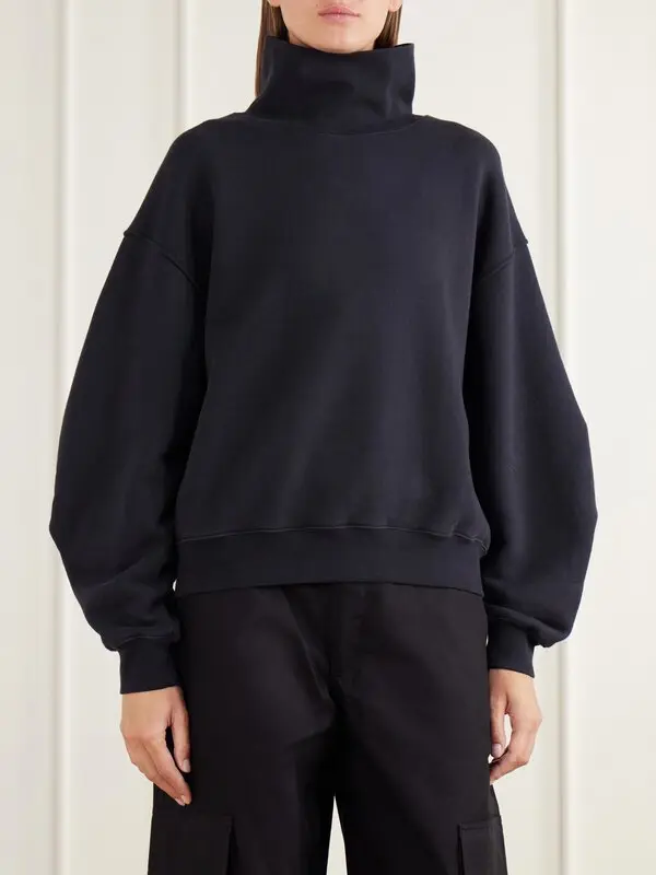 AGOLDE Jenning Cotton-fleece Sweatshirt - Black