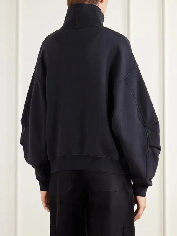 AGOLDE Jenning Cotton-fleece Sweatshirt - Black