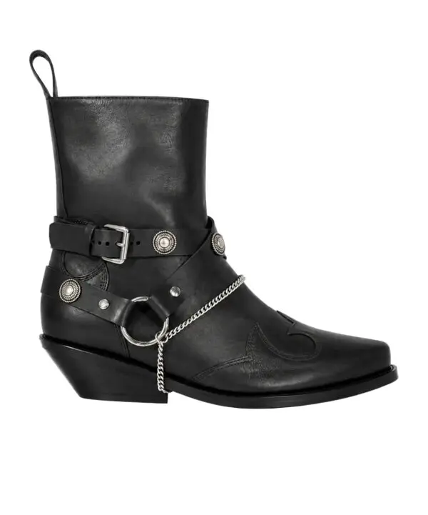 ANN DEMEULEMEESTER Ieva Santiags Ankle Boots