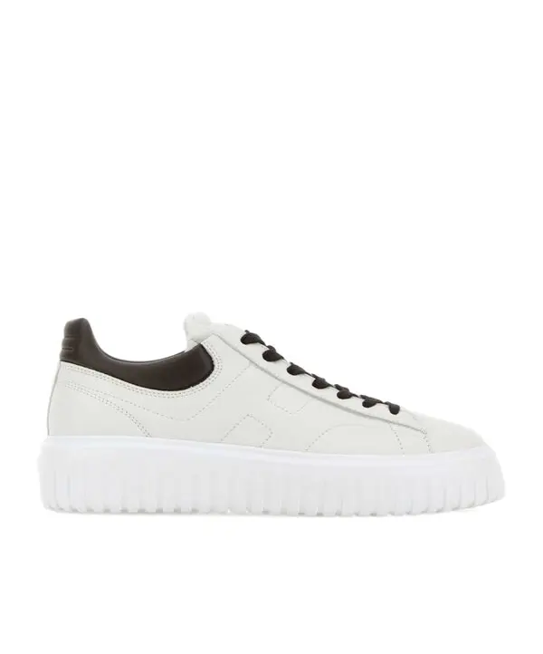 Hogan H-stripes Lace-up Sneakers - White