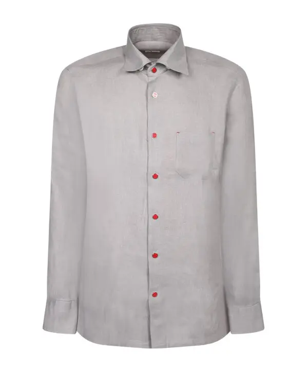 Kiton Contrast Button Shirt