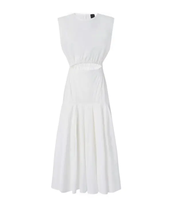 Pinko Cut-out Sleeveless Dress - White