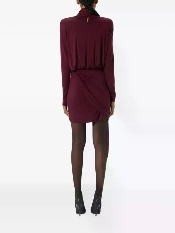 Blumarine Draped Stole-detail Mini Dress