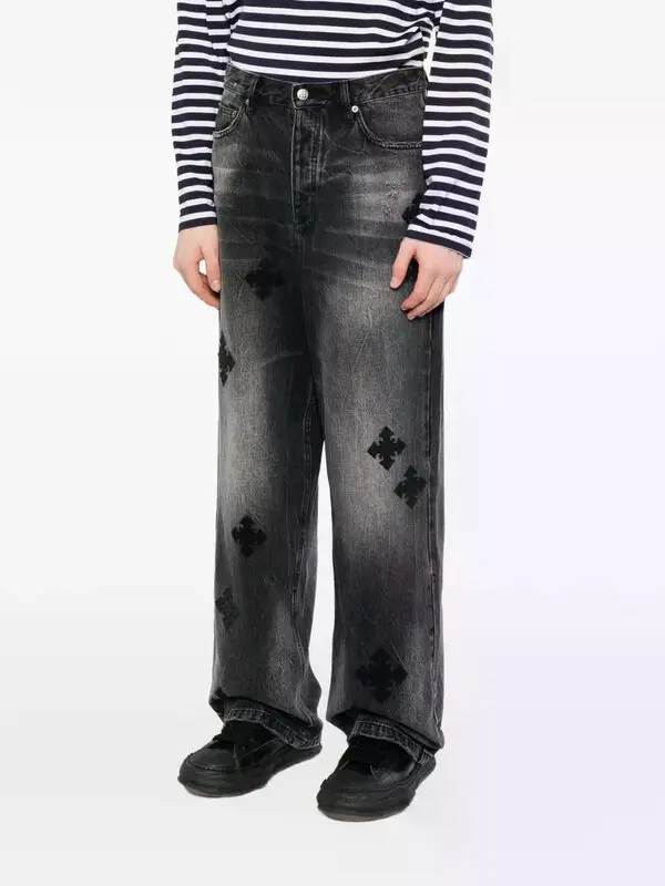 Ksubi Maxx Blakk Metal Kraftwerk Wide-leg Jeans