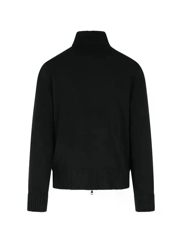 Moncler Quilted-front Ribbed Cardigan