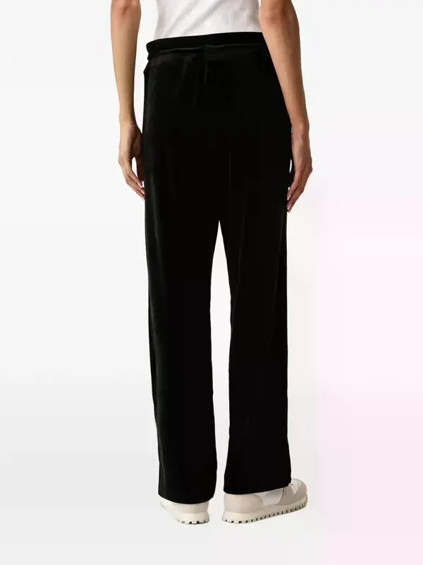 Dkny Logo-embellished Velvet Track Pants