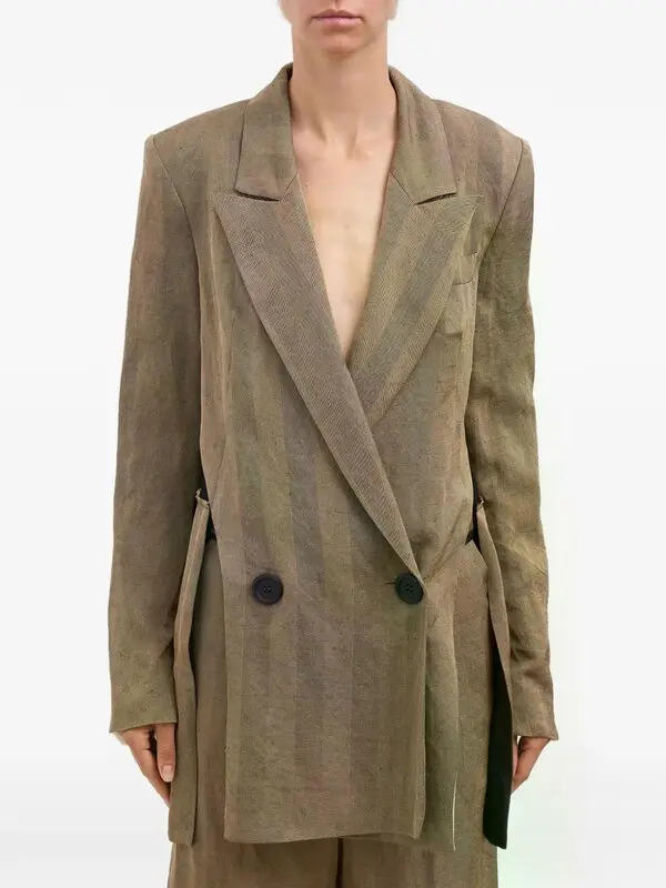 ALESSANDRA MARCHI Double-breasted Cut-out Blazer