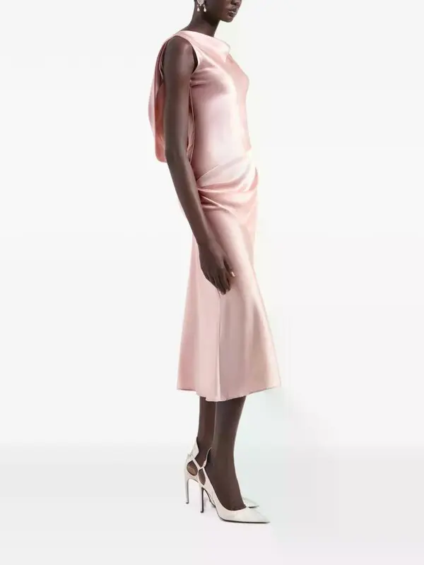 Nina Ricci Asymmetrical Draped Midi Dress