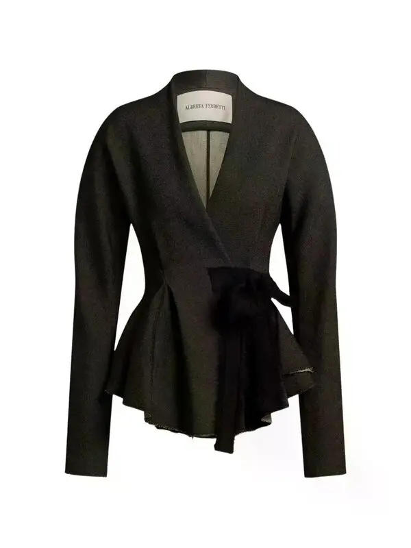 Alberta Ferretti Peplum Wrap Jacket