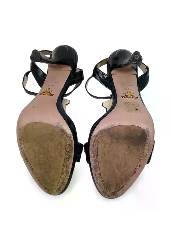 Prada Crystal-embellished T-strap Sandals