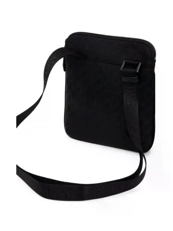 Emporio Armani Monogram-pattern Logo-plaque Messenger Bag