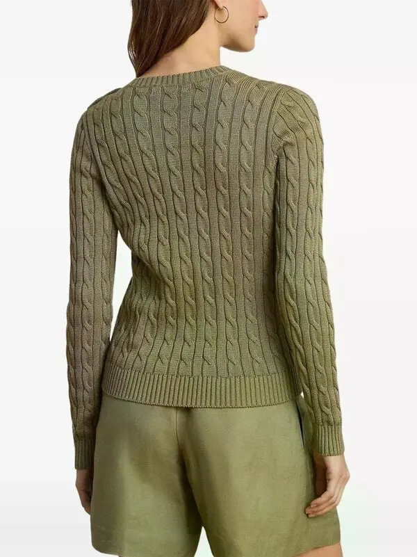Ralph Lauren Cable-knit Button-detail Sweater - Green