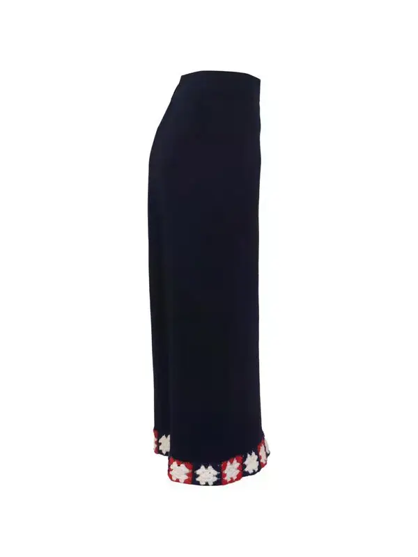 Staud Embroidered-trimmed Midi Skirt