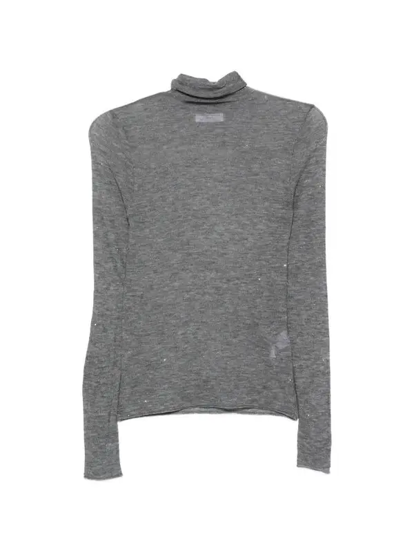 Majestic Filatures Sequin-embellished Roll-neck T-shirt