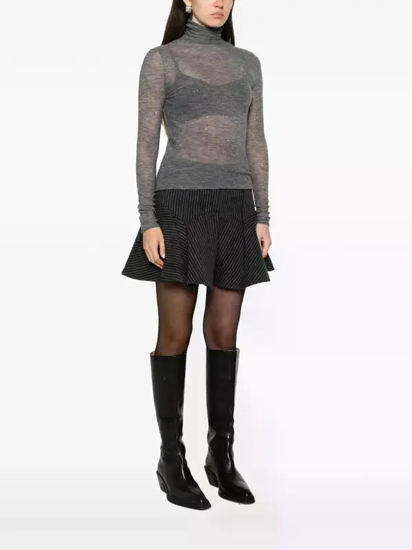 Majestic Filatures Sequin-embellished Roll-neck T-shirt