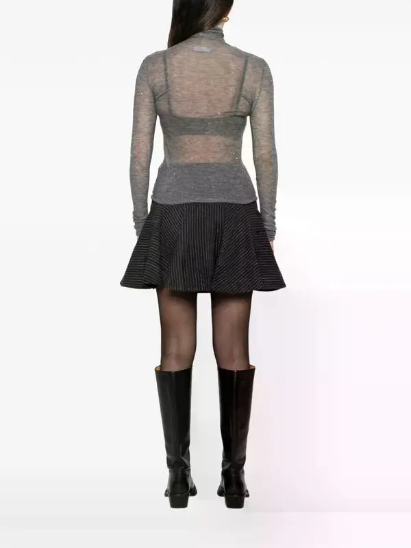 Majestic Filatures Sequin-embellished Roll-neck T-shirt