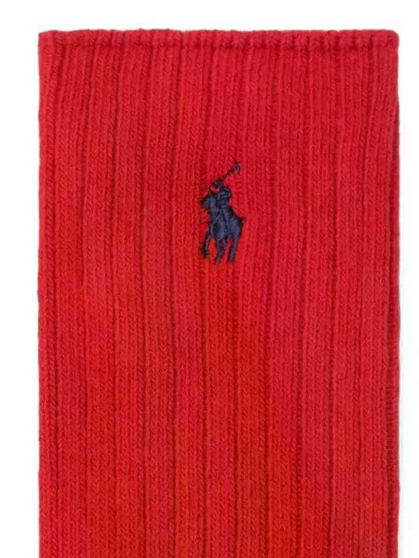 Polo Ralph Lauren Logo-embroidered Ribbed Socks