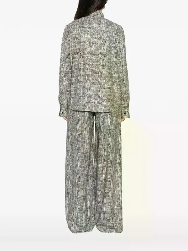 Ermanno Scervino Sequin-embellished Herringbone Shirt