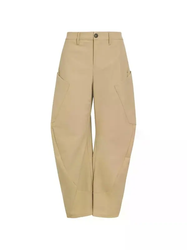 High Panelled Cargo Pants - Neutrals