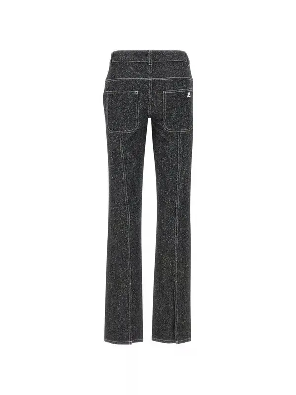 COURREGES Tweed Snap-button Jeans