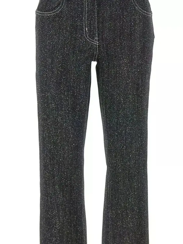 COURREGES Tweed Snap-button Jeans
