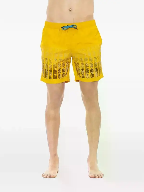 BIKKEMBERGS Logo-print Drawstring Swim Shorts