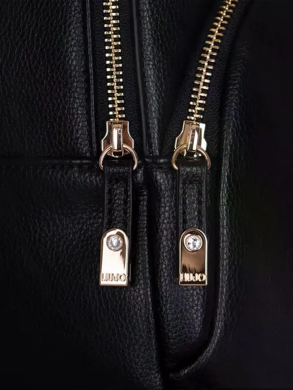 Liu Jo Grained-effect Logo-plaque Backpack