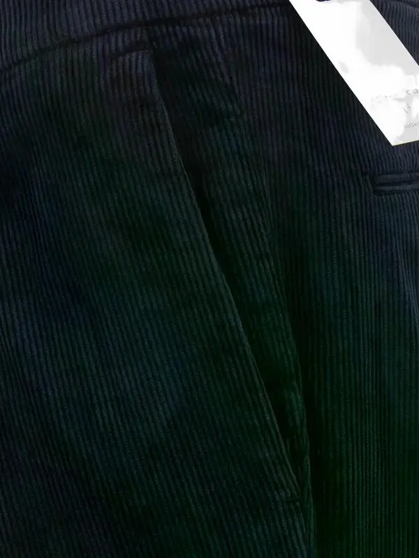 MICHAEL COAL Pleated Corduroy Trousers