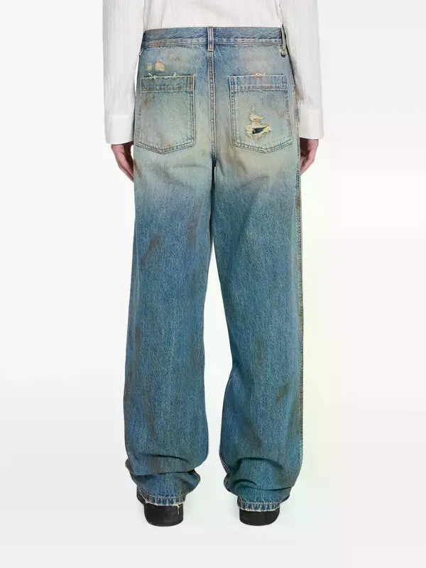 ANN DEMEULEMEESTER Distressed Wide-leg Jeans