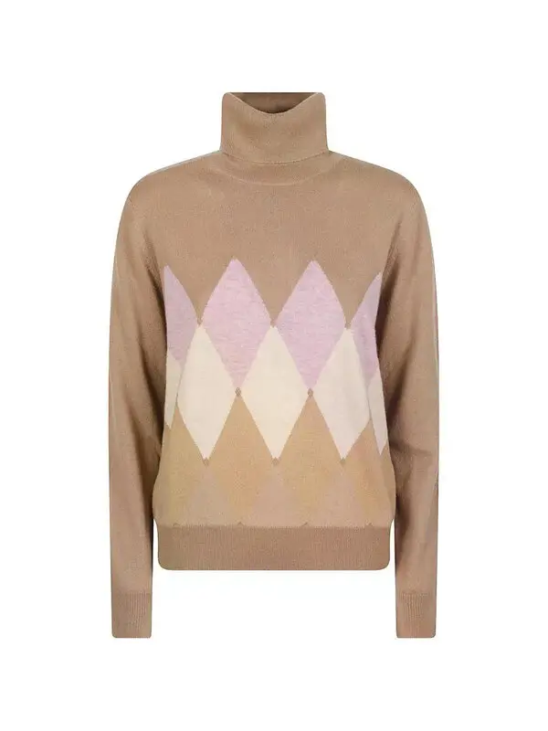 BALLANTYNE Diamond Argyle Cashmere Sweater