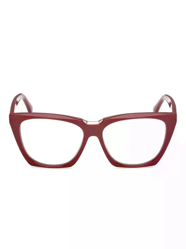 Max Mara Geometric Cat-eye Acetate Frames - Red