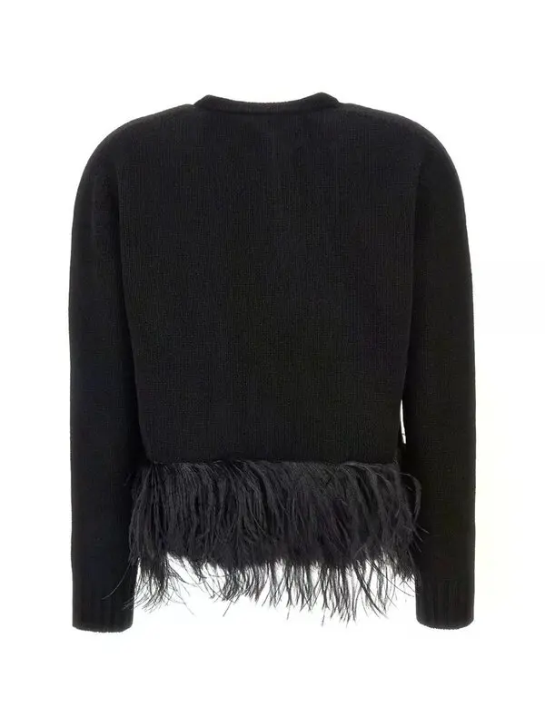 Fabiana Filippi Feather-trim Cardigan