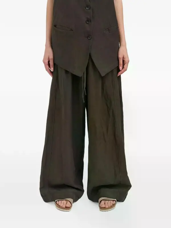 Andrea Ya'aqov Wide-leg Drawstring Trousers