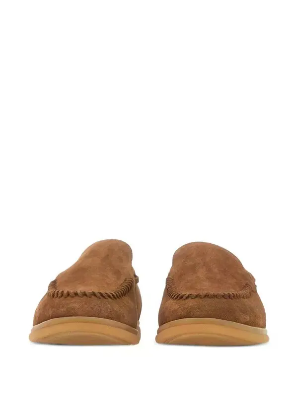 Eleventy Suede Ribbon-detail Loafers