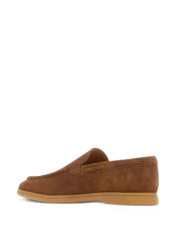 Eleventy Suede Ribbon-detail Loafers