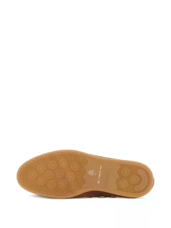 Eleventy Suede Ribbon-detail Loafers