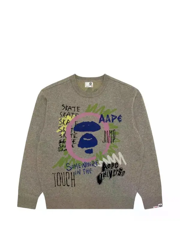 AAPE BY *A BATHING APE Graphic-intarsia Sweater