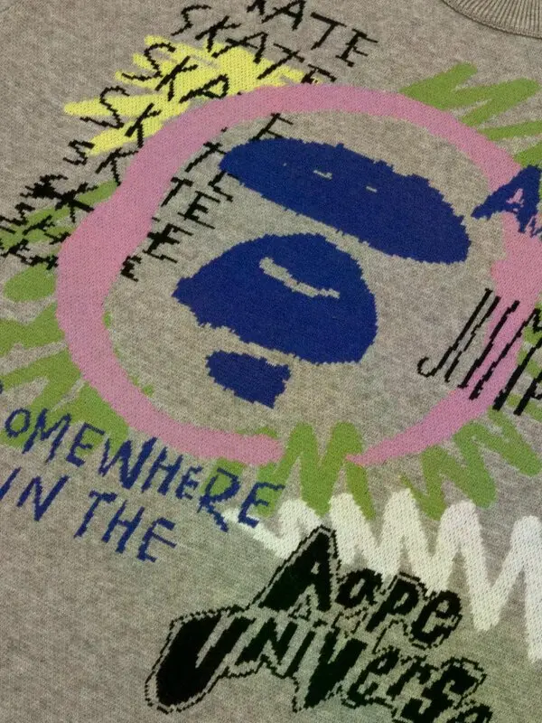 AAPE BY *A BATHING APE Graphic-intarsia Sweater