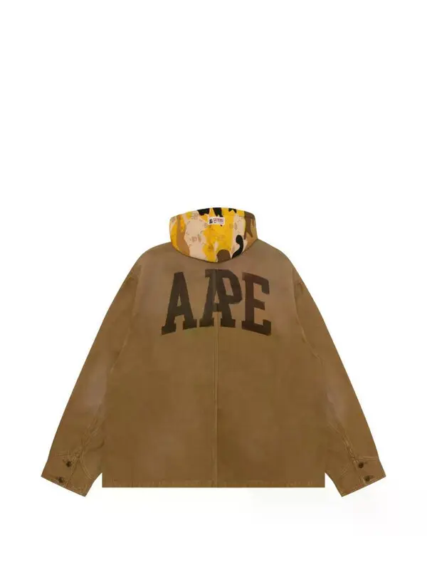 AAPE BY *A BATHING APE Logo-print Corduroy-collar Jacket