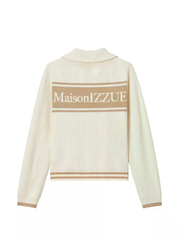 Izzue Logo-print Quarter-zip Sweater