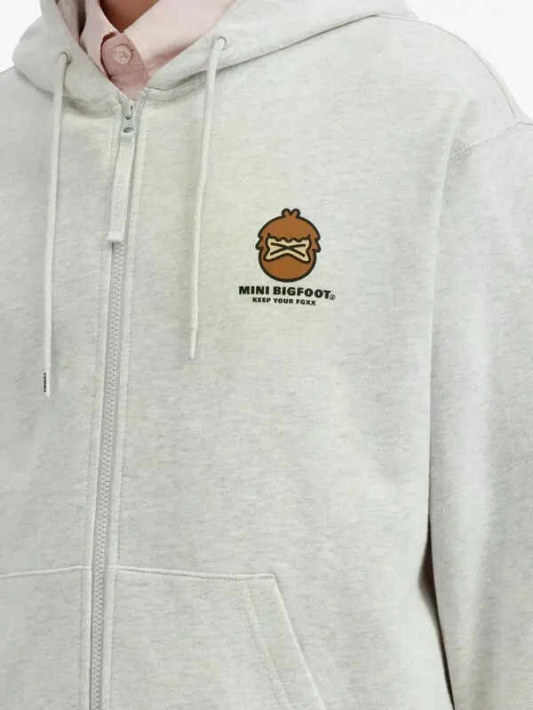FINGERCROXX Mini Bigfoot Graphic-print Hoodie - Grey