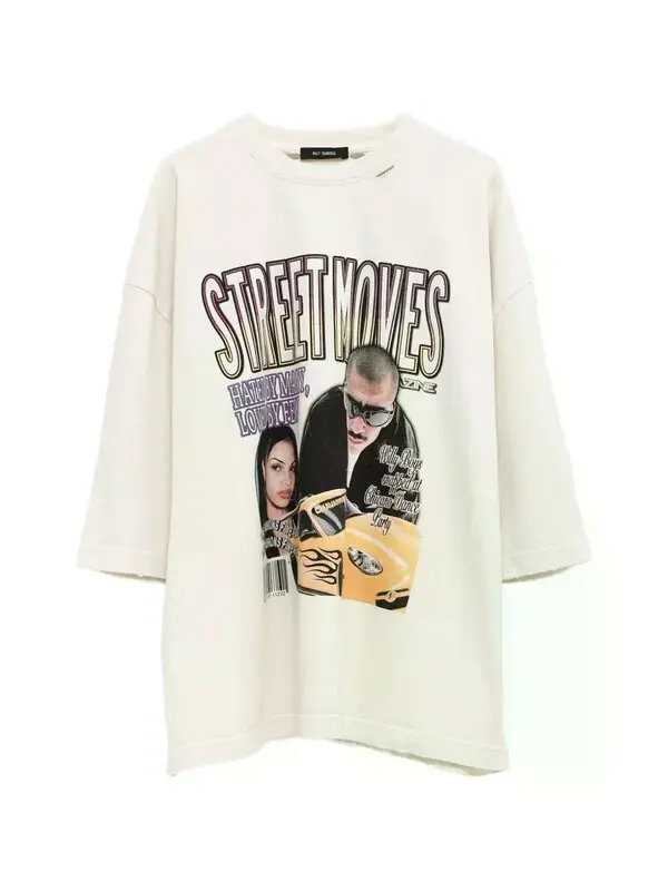 WILLY CHAVARRIA Street Moves Bufallo Graphic-print Distressed T-shirt