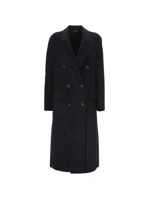 Rag & Bone Vasso Double-breasted Peak-lapels Coat - Blue