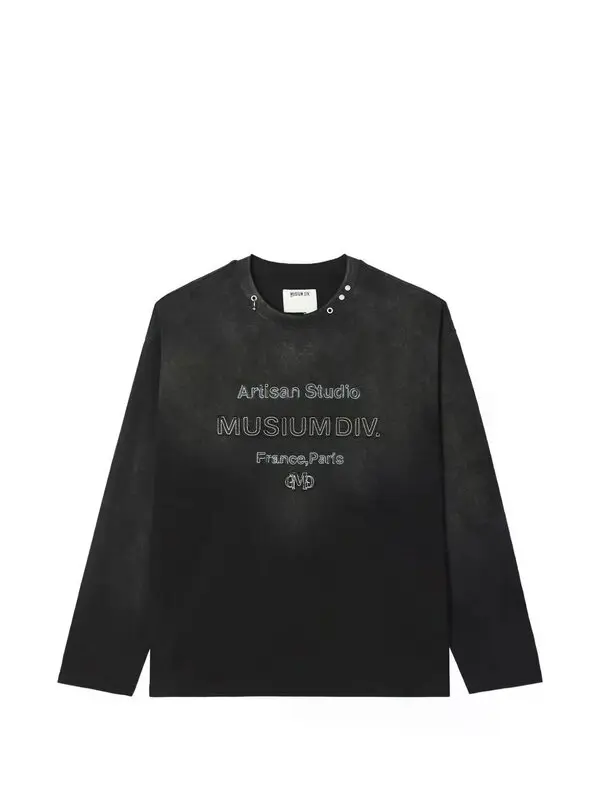 MUSIUM DIV. Faded Logo-embroidered T-shirt